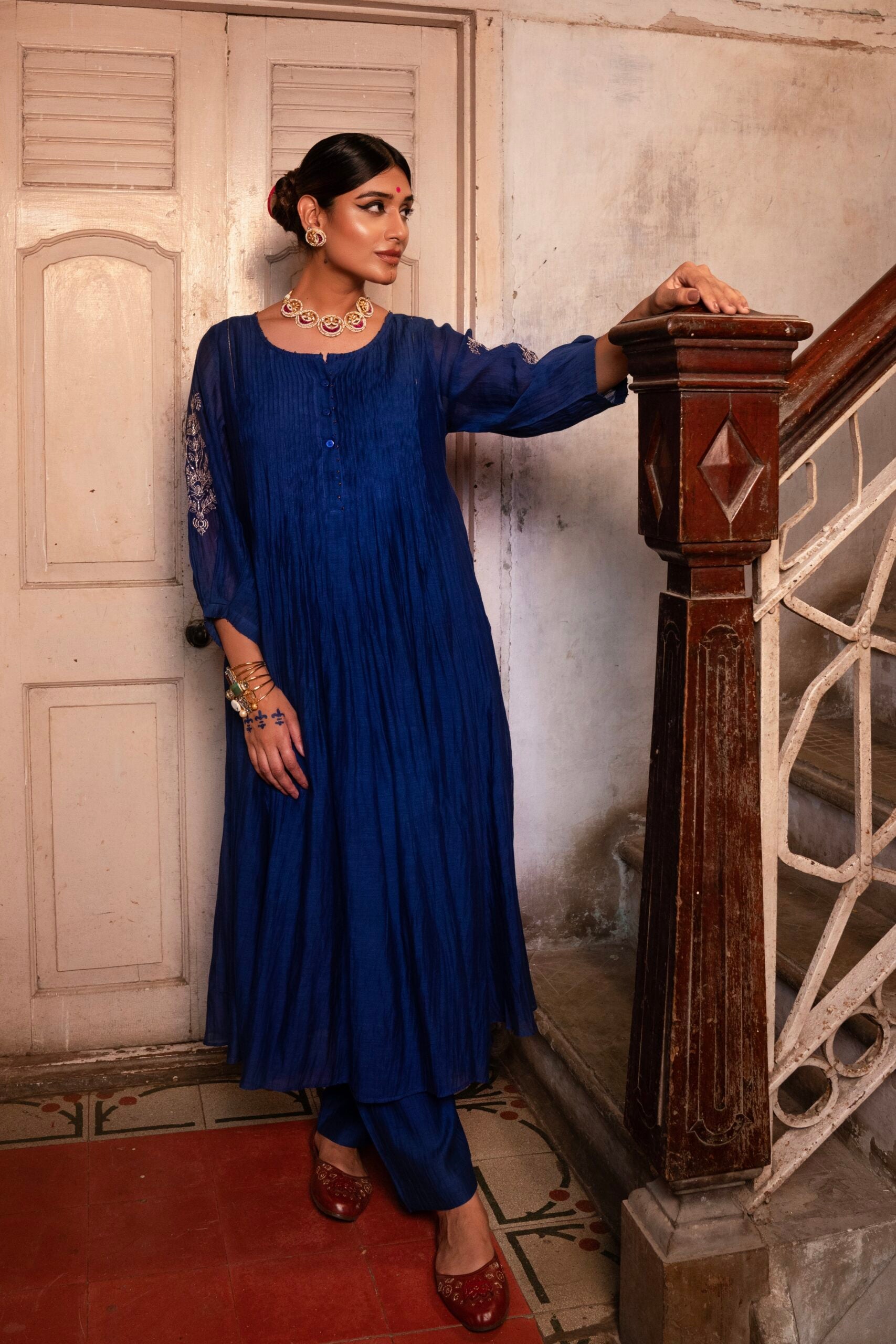 Morpankh kurta set - mayur "Neela"